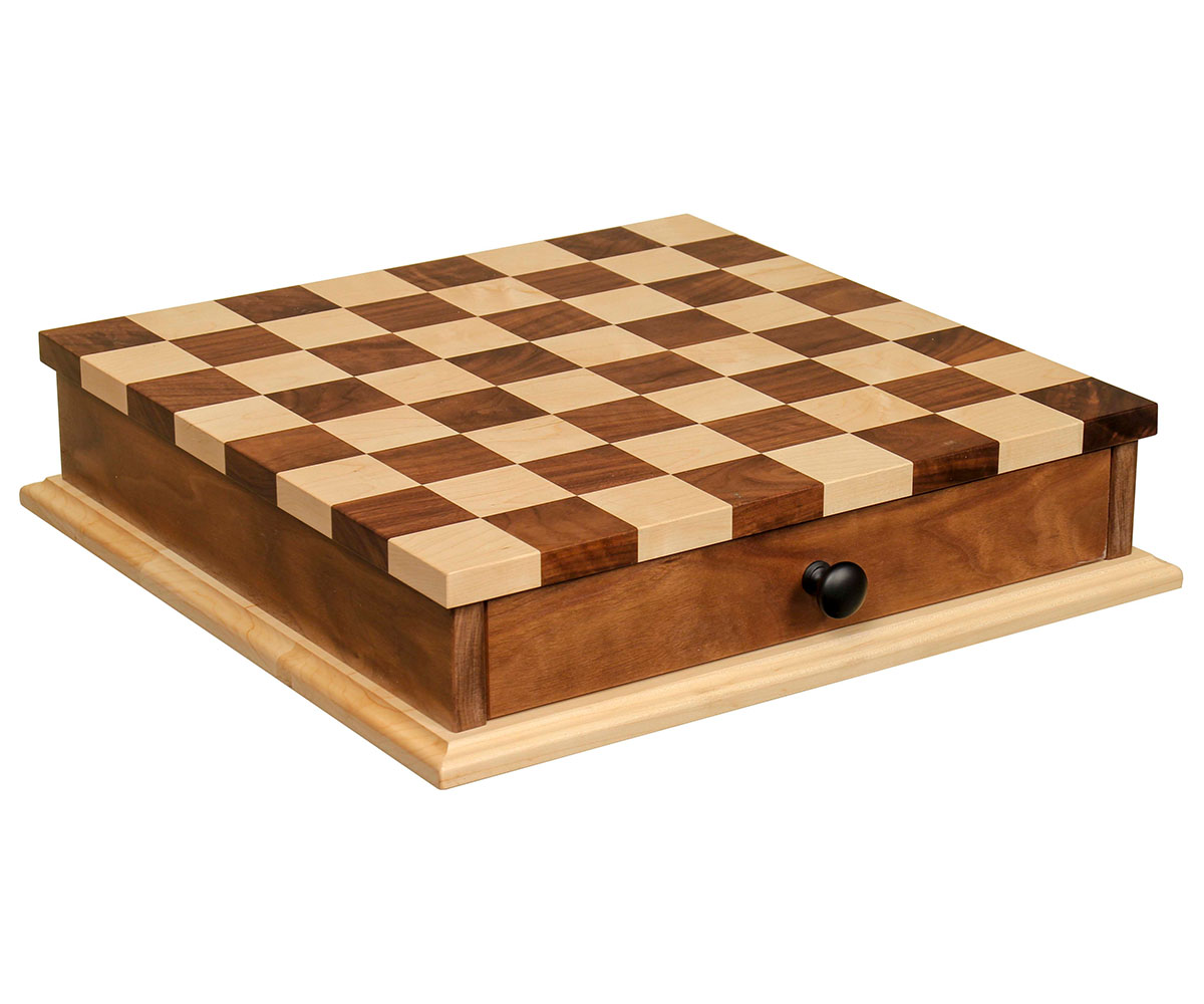 Chess/Checker Board With Drawer | Amish Mercantile